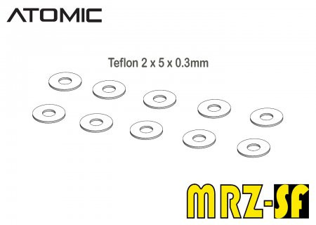 Atomic - MRZ SF Knuckle Teflon Shim 2*5*0.3 mm (10 pcs) - Hobby Station
