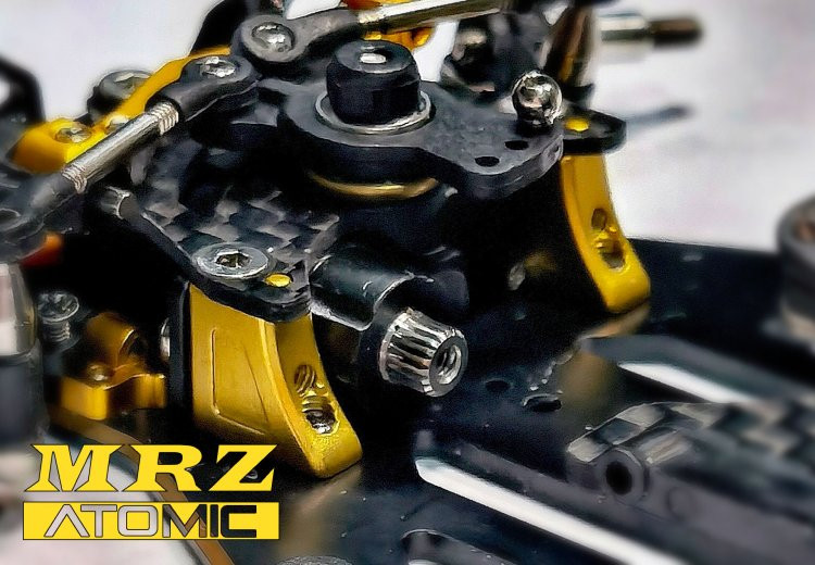 Atomic - MRZ Alu. Servo Mount - Gold - Hobby Station
