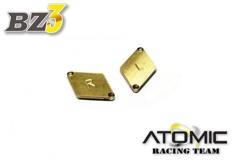 Atomic - BZ3 Brass 1.5g Weight for Alu. Chassis (1 pair) - Hobby Station