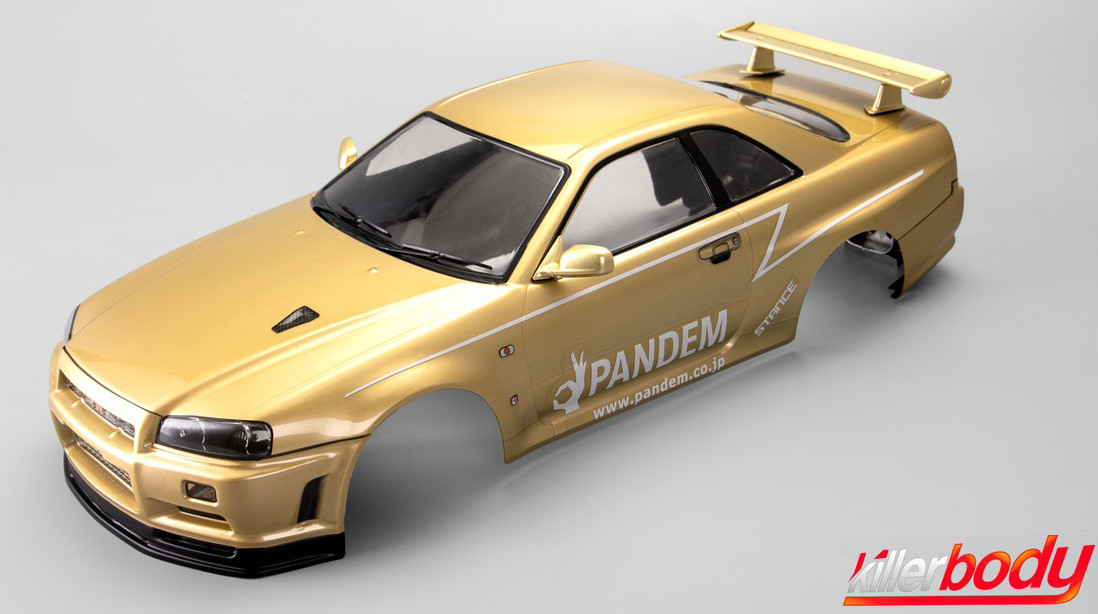 Killerbody 1/10 48645 NISSAN SKYLINE (BNR34) with PANDEM sticker
