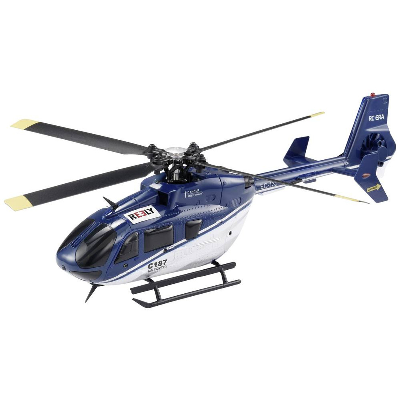 RC ERA C187 RC Helicopter - 2.4G 4CH Single Blade EC-135 Scale 6-Axis Gyro Electric Flybarless ...
