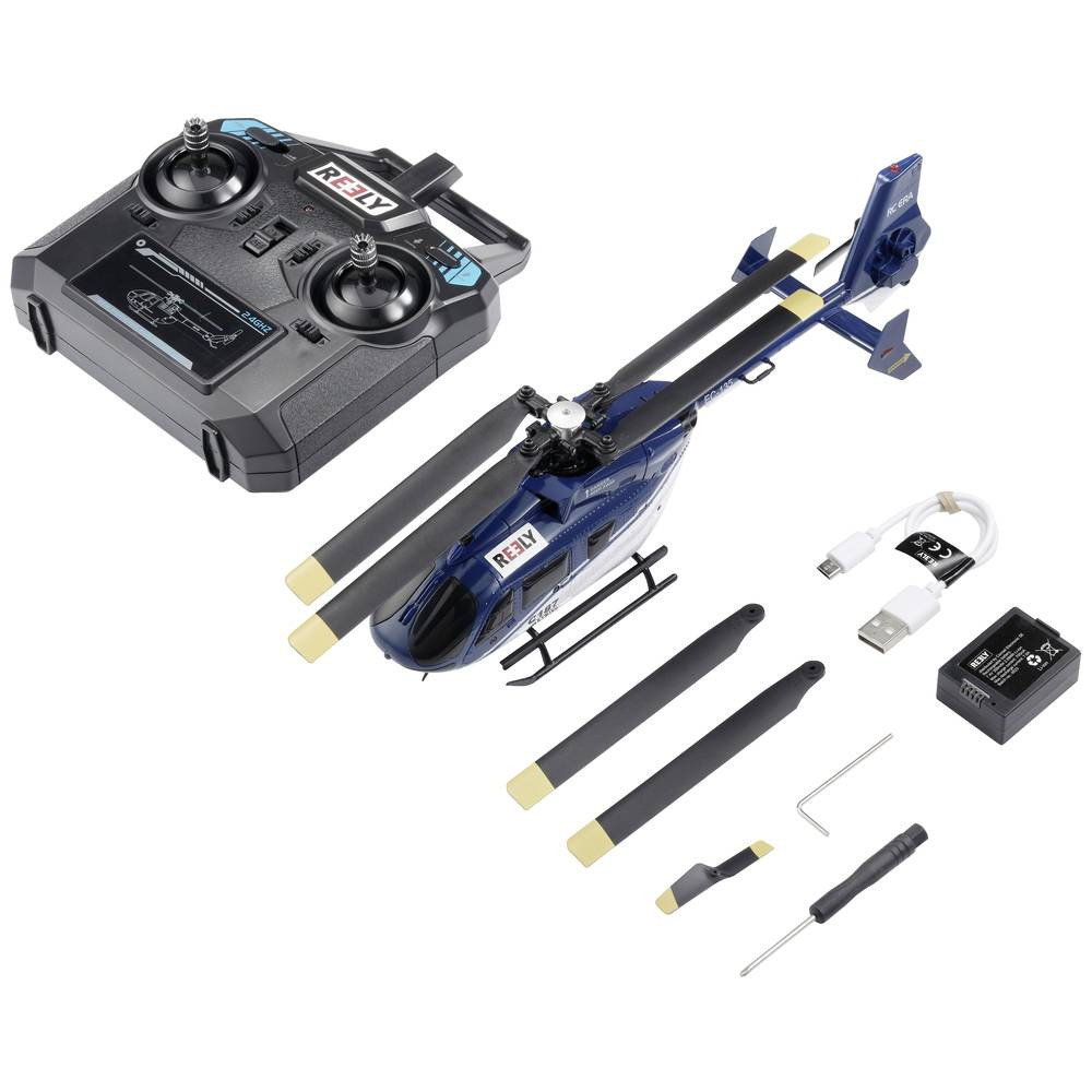 RC ERA C187 RC Helicopter - 2.4G 4CH Single Blade EC-135 Scale 6-Axis ...