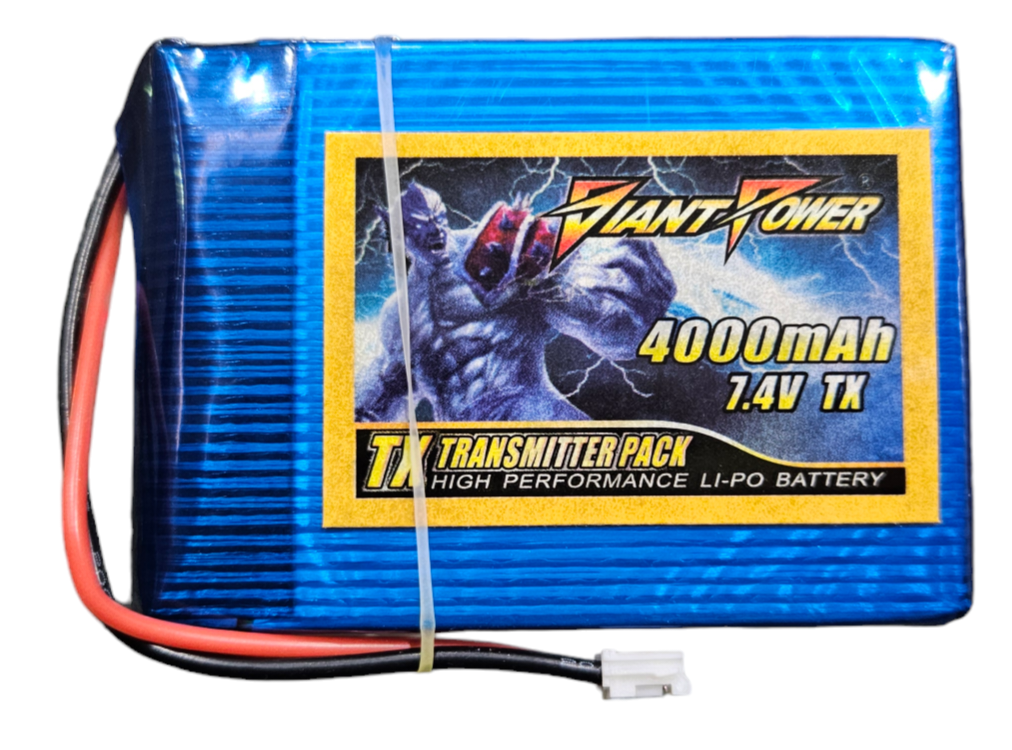 Giant Power 2S 7.4V 4000mAh TX Transmitter Pack Li-Po Battery w/ JST ...