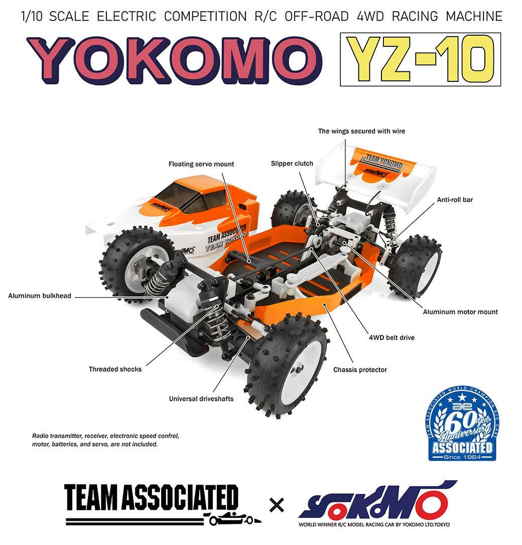 Team Associated Yokomo YZ-10 1/10 4WD Electric Classic Buggy Kit ...