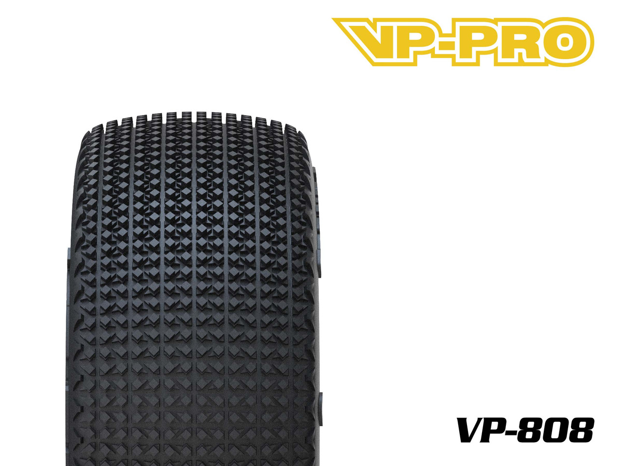 VP-PRO 808 Cactus Evo V2 1/8 Buggy Tires PRE-GLUED on White Rims - M4 ...