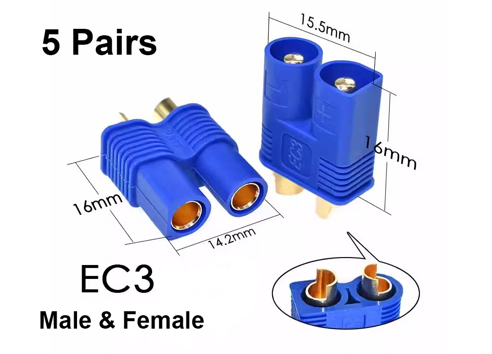 Amass EC3 Male and Female easy soldering Connectors (5 pairs)