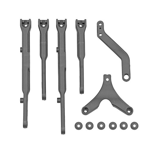 Team Associated RC10B84 Factory Team Carbon Chassis Brace Set - Hobby ...