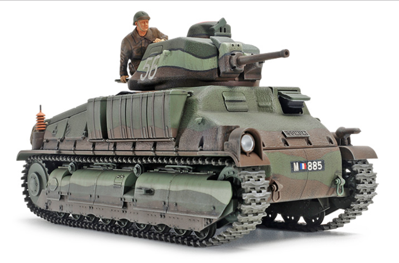 Tamiya - 1/35 French Medium Tank SOMUA S35 Plastic Model Kit [35344 ...