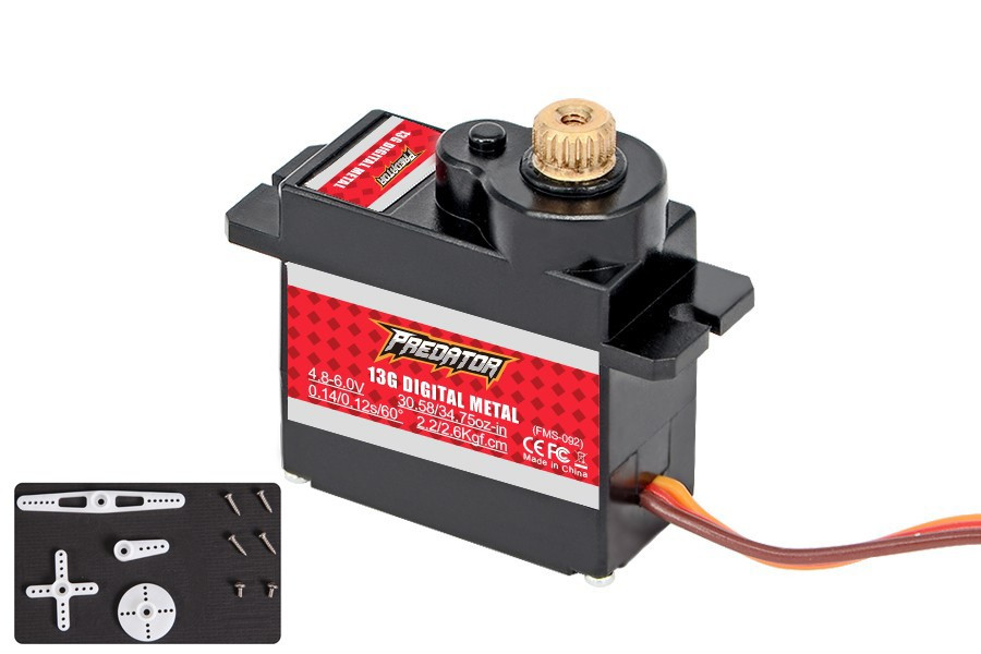 FMS Predator 13g Digital Metal Gear Servo Reverse - Hobby Station