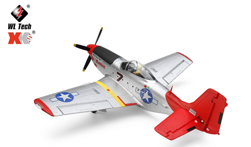 XK A280 P-51 Mustang 3D/6G System 560mm Wingspan 2.4GHz 4CH EPP RC Airplane Fighter RTF With LED ...