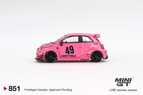 Mini GT ABARTH 595 LB-WORKS x Abas Works Pink