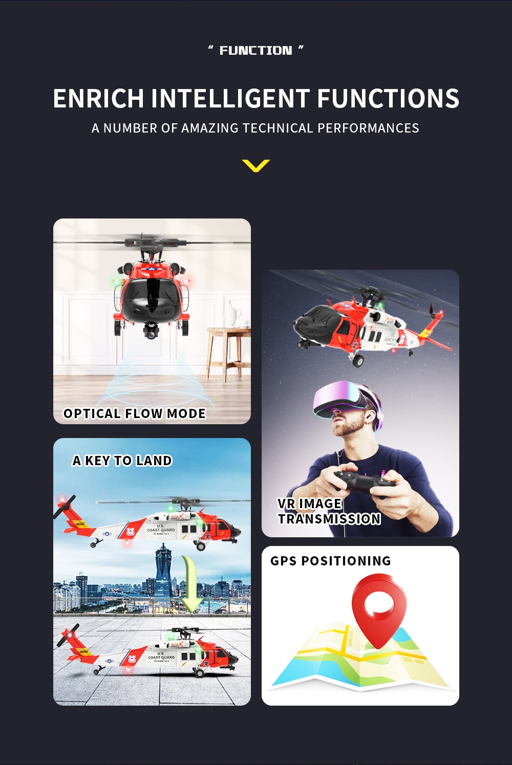 Yuxiang - F09S 6-Axis Gyro GPS + Optical Flow Stabilization FPV RC ...