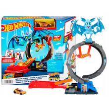 Hot Wheels City Bat Loop Attack Playset & 1:64 Scale Toy Car, Featured ...