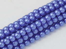 2mm Czech Glass Pearls - Blueberry Satin - Bello Modo