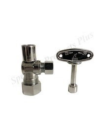 5/8 OD X 3/8 OD Chrome Angle Stop With Key