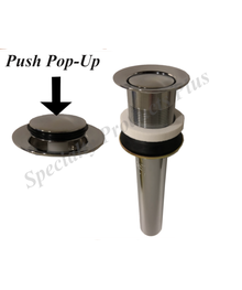 Chrome Plated Pop-Up Drain "No" Overflow