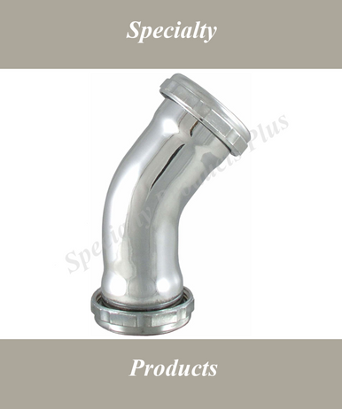 1 1/2 Chrome 45 Degree Elbow