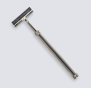 Nickel Plated Ridged Handle Fixed Head TracII Cartridge Razor