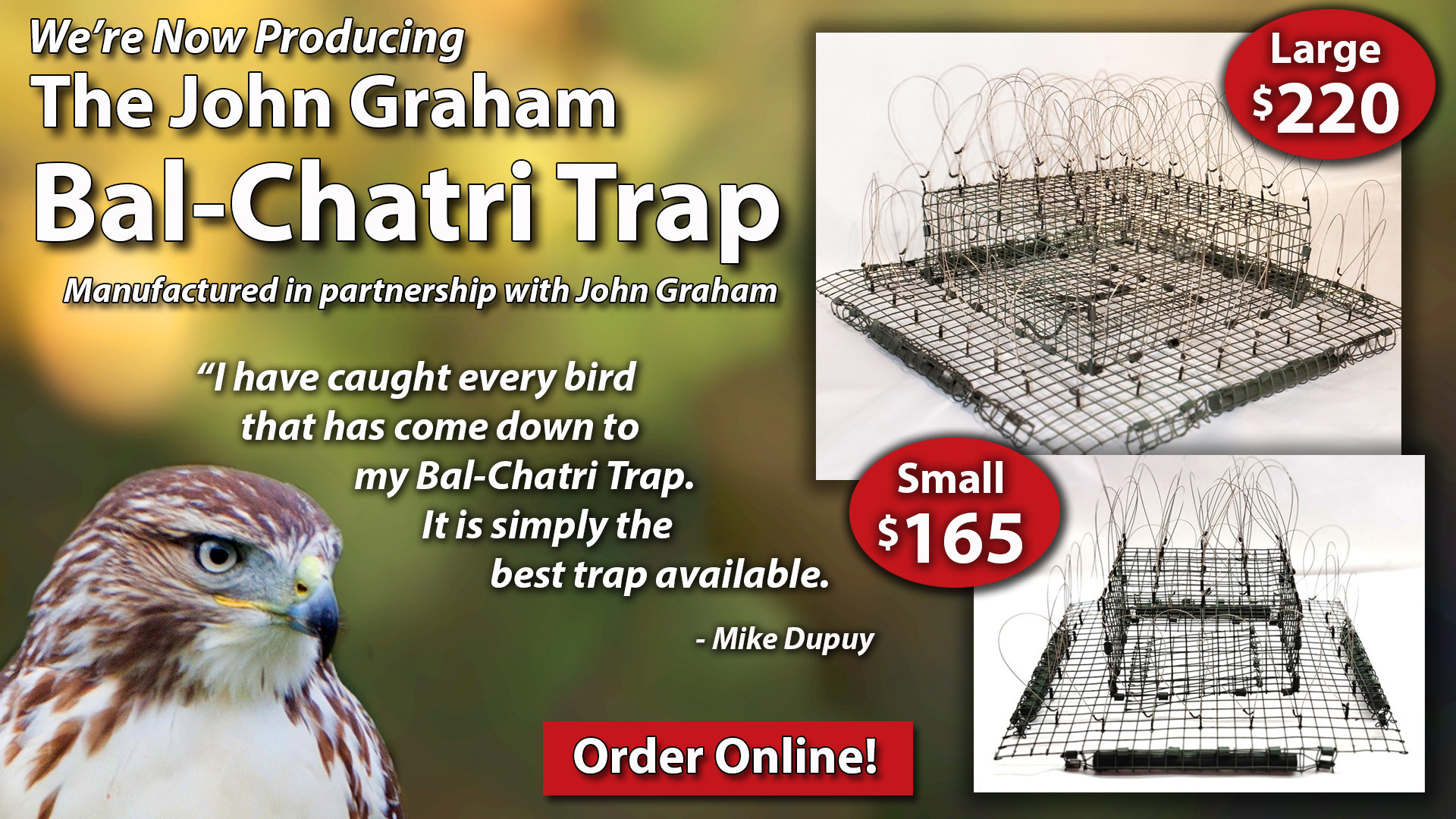 Mike Dupuy Hawk Food