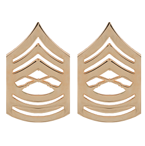 Marine Corps Chevron: Master Sergeant - satin gold - Army Surplus World