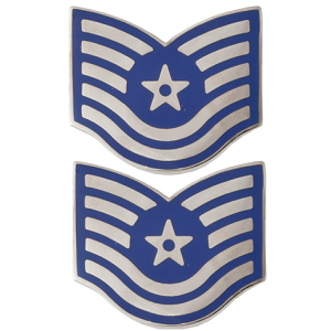 Air Force E-6 Technical Sergeant Metal Chevron Rank Insignia at Army ...