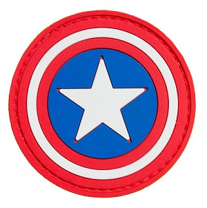 Kids Captain America PVC Patch at Army Surplus World