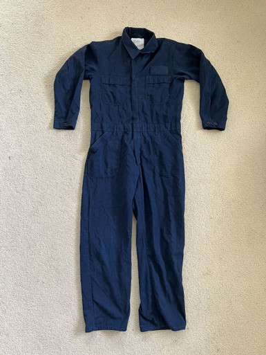 US Navy Mens Flame Resistant Blue Lightweight Coverall