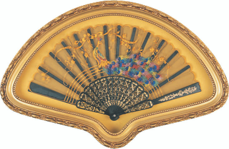 Fan Display Case 650 Gold Leaf | Display Your Fans in These Ornately ...