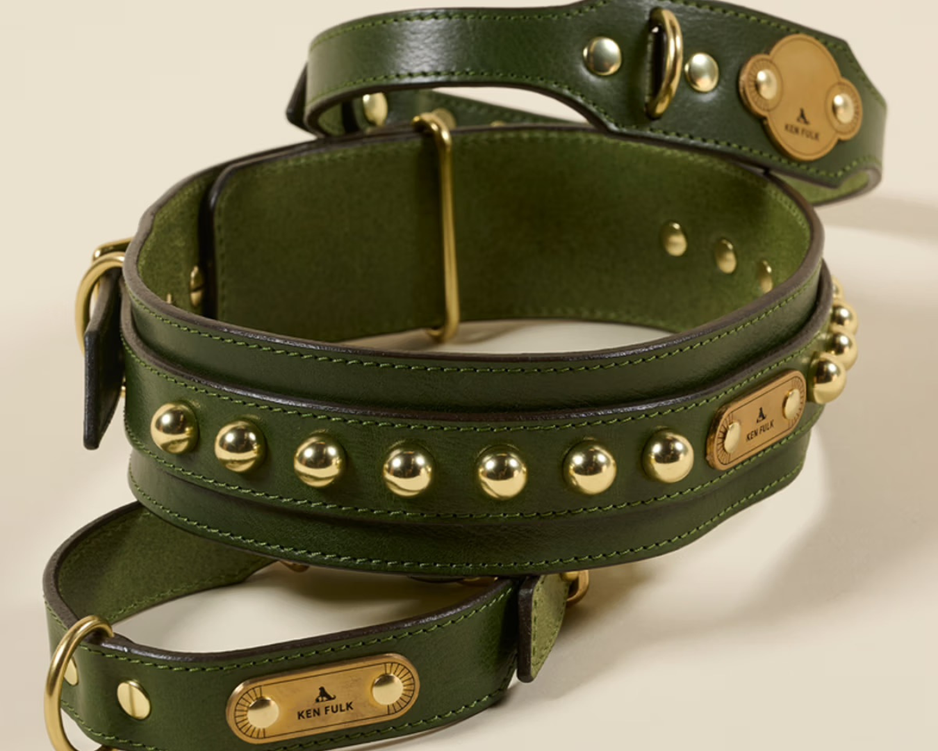 Luxury Leather Dog Collars by Ken Fulk - Moore & Giles
