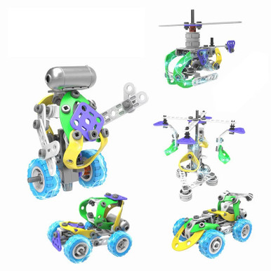Build & Play Erector Set with Motor & Battery Box