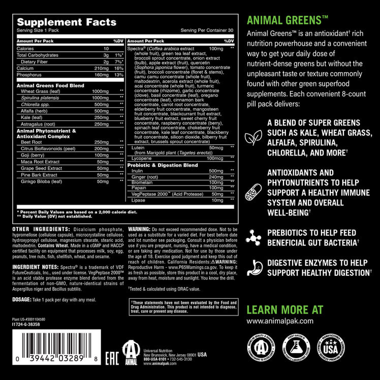 Animal Greens, 30 Packs