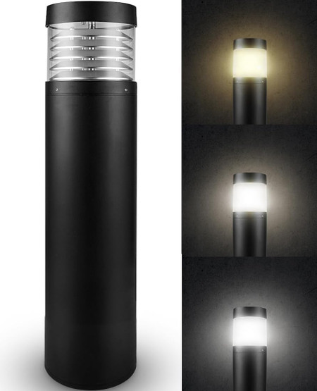 Led Louvre Bollard Landscape Lighting 10 Watts 25 Inch 3CCT 3000/4000 ...
