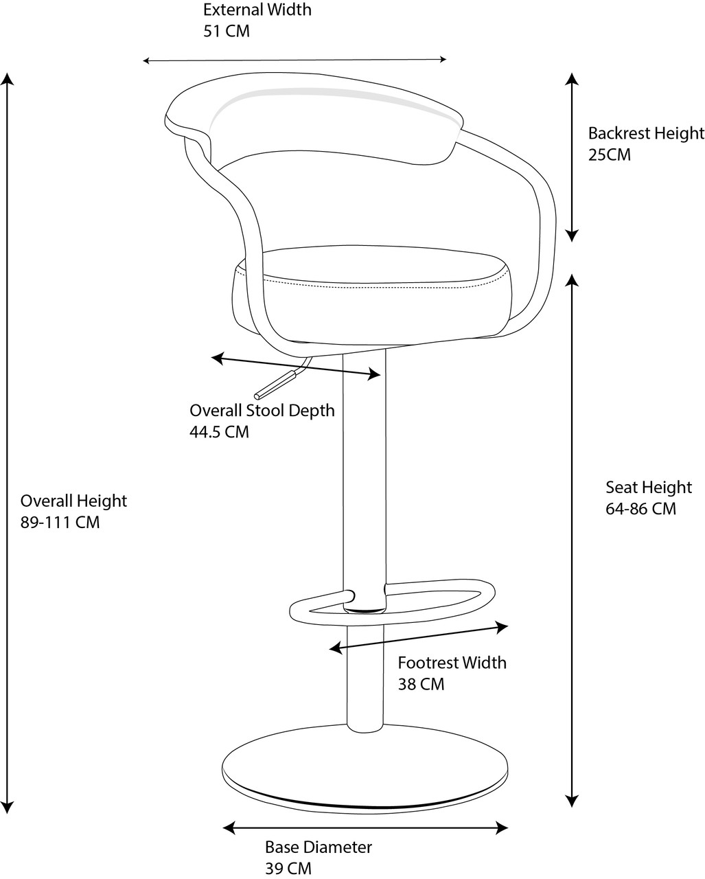 Ex Display Deluxe Zenith Bar Stool Grey | Kitchen Bar Stools | Simply ...