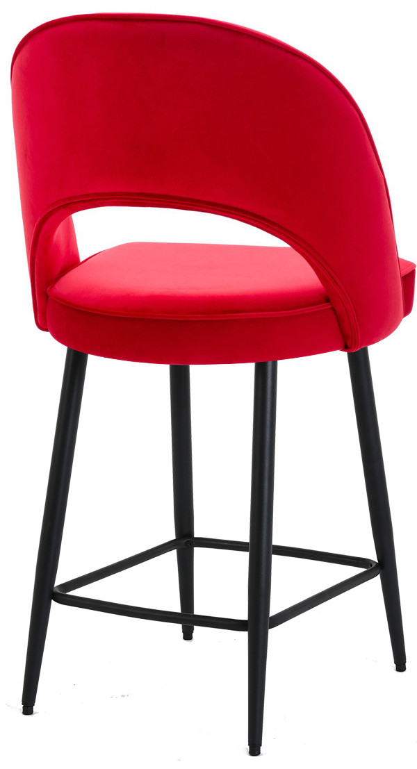 Chelsea Velvet Red Bar Stool | Velvet Bar Stools
