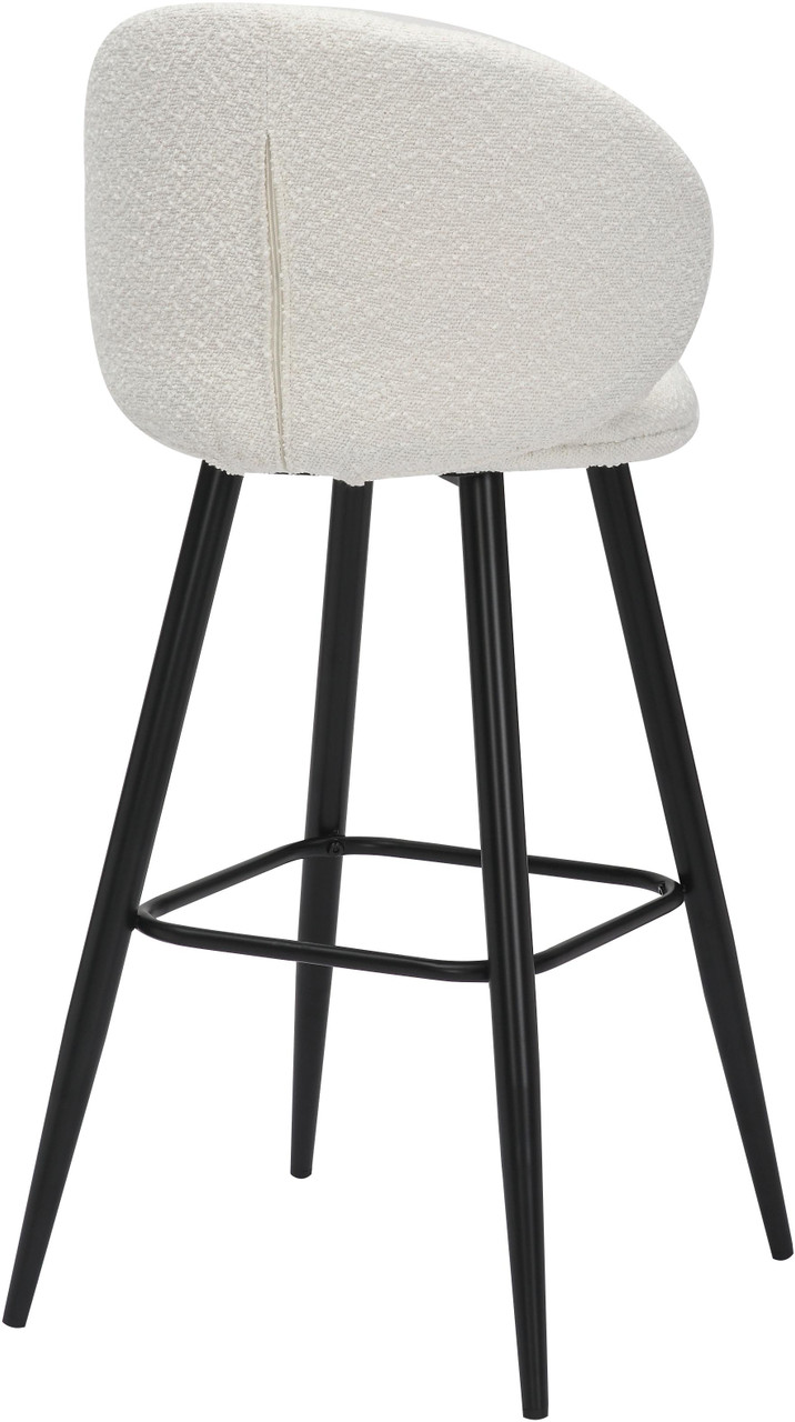 Roma Boucle Bar Stools - White | Simply Bar Stools