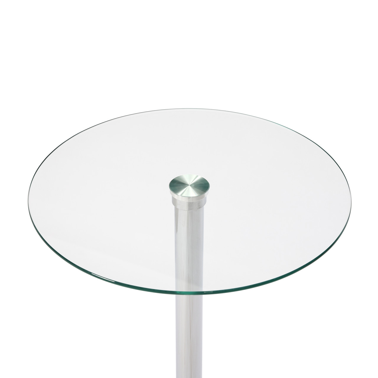 Deluxe Como Poseur Table, Round Glass | simplybarstools.co.uk