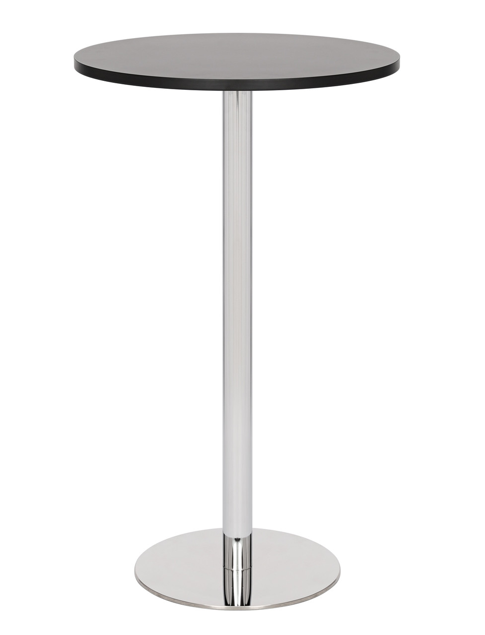 Deluxe Como Poseur Round Black Table | simplybarstools.co.uk