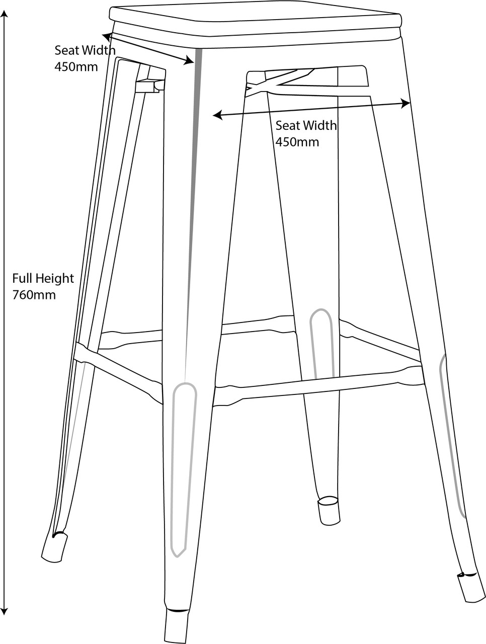 Ex Display - Tolix Natural Bar Stool - Simply Bar Stools