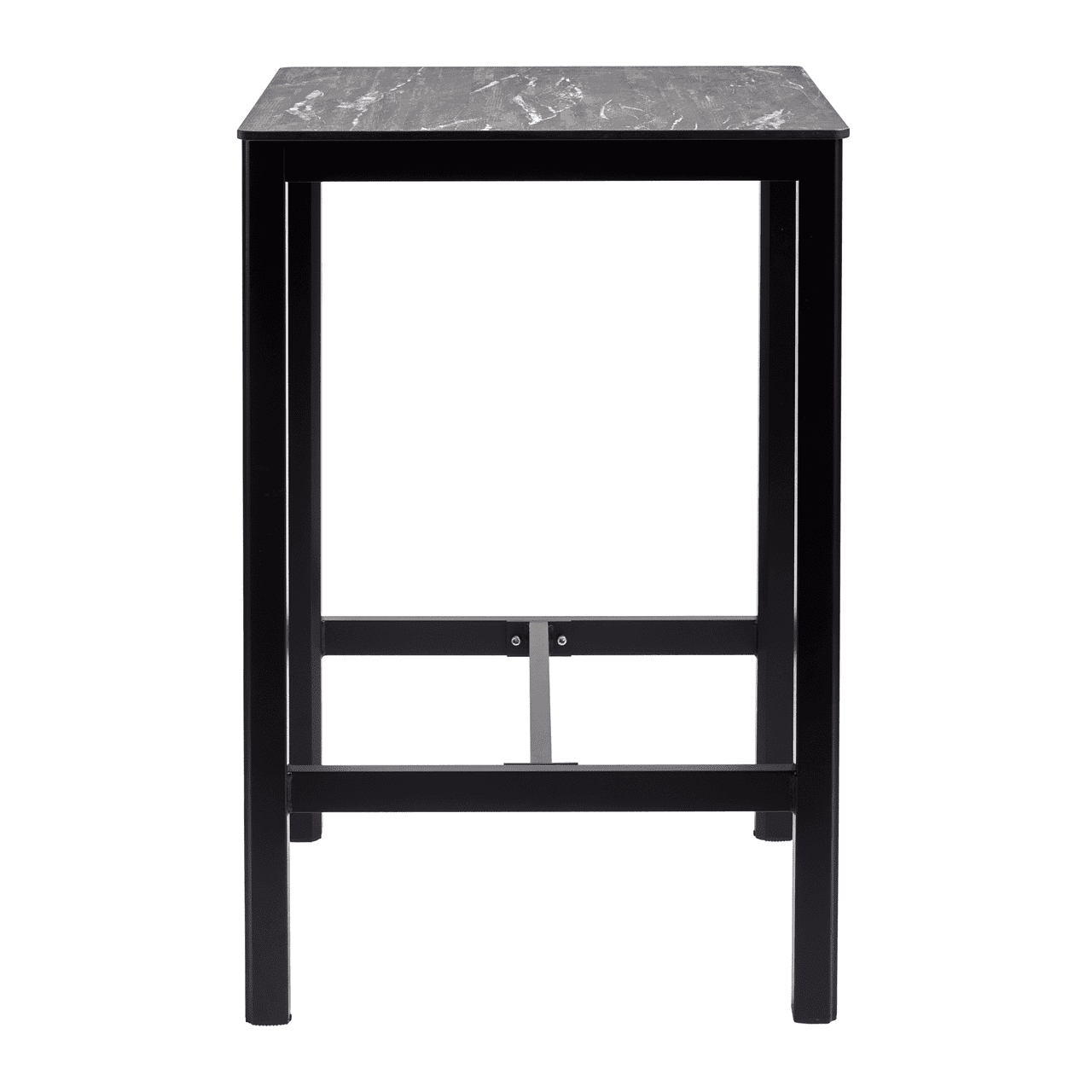 Extrema Marble Poseur Table Black with Troy Table Base - 60 X 60cm ...