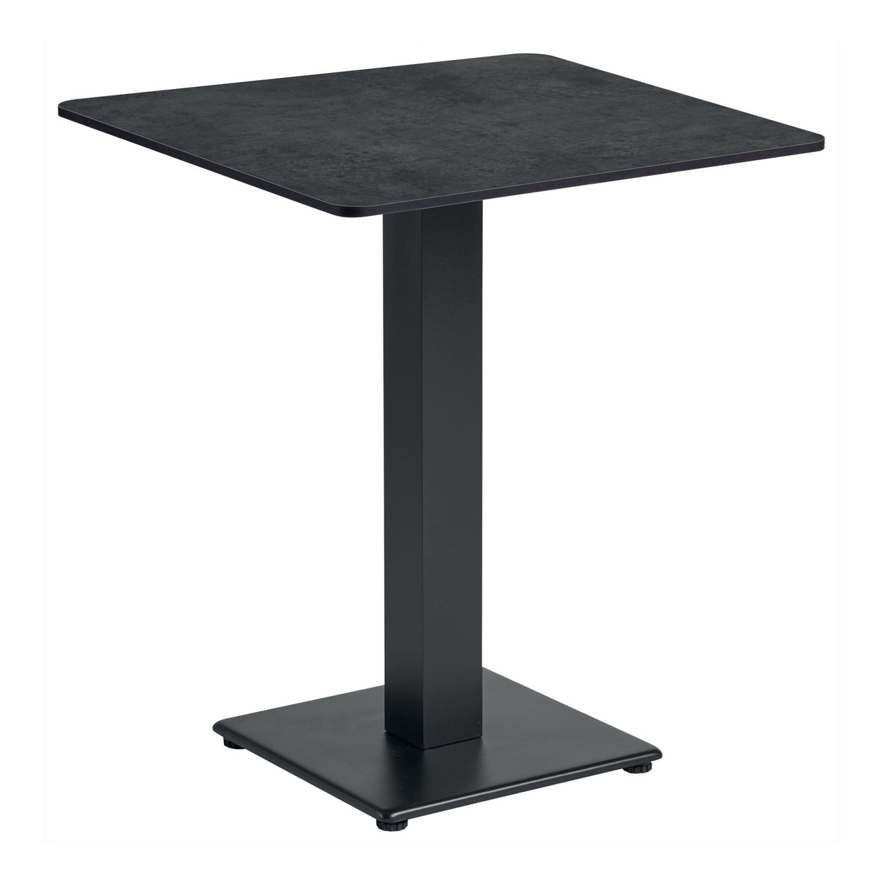 Extrema Metallic Anthracite Dining Table with Anzio Black Base ...