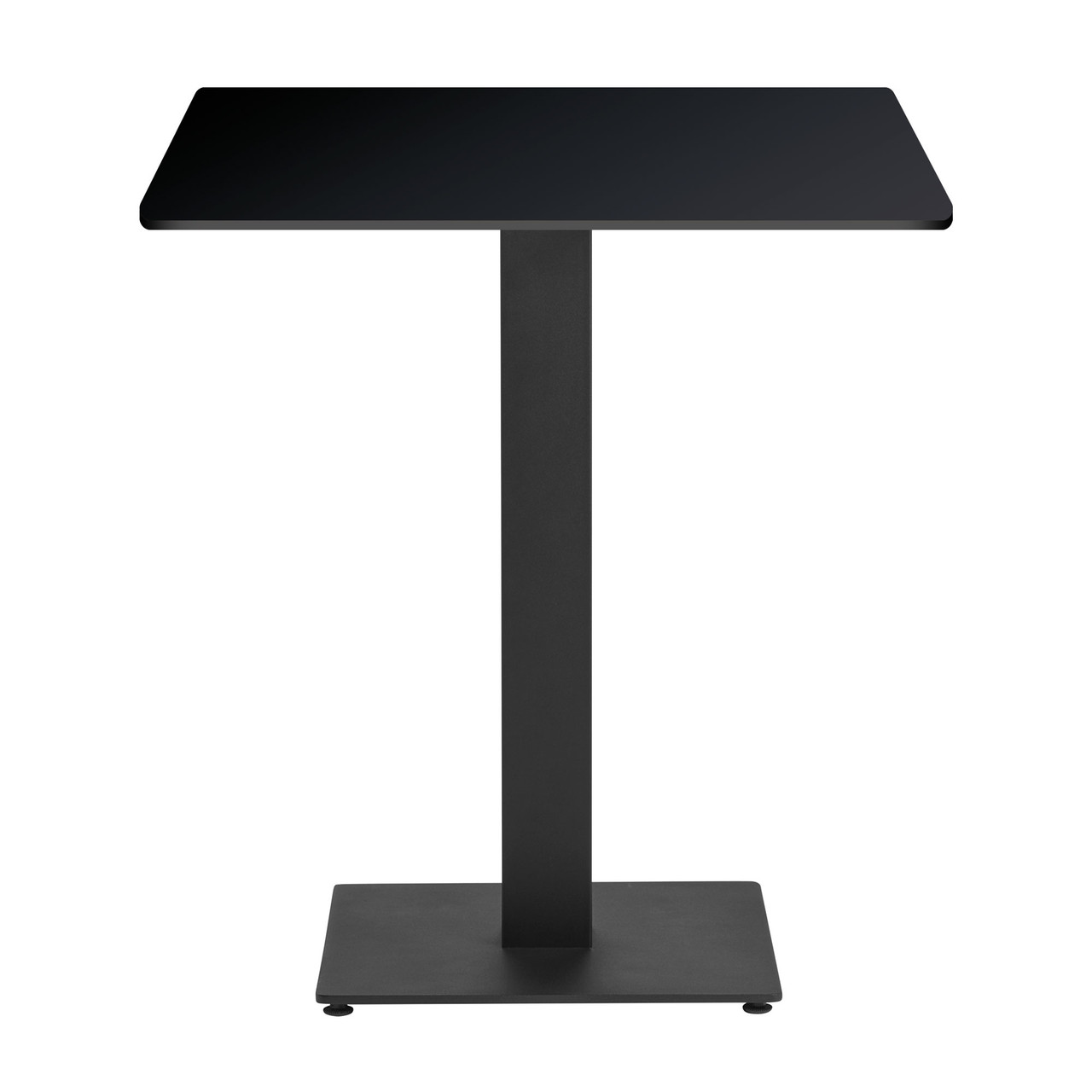 Extrema Black Dining Table with Boston Sleek Black Base - 60x60cm ...