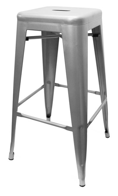 Oslo Bar Stool - Silver | Kitchen Bar Stools