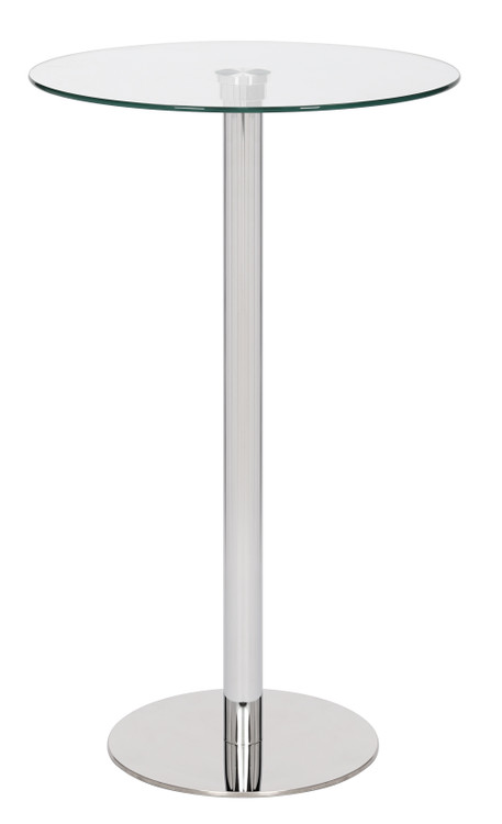 Deluxe Como Poseur Table, Round Glass | simplybarstools.co.uk
