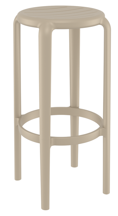 Tom 75 Bar Stool Taupe - Simply Bar Stools