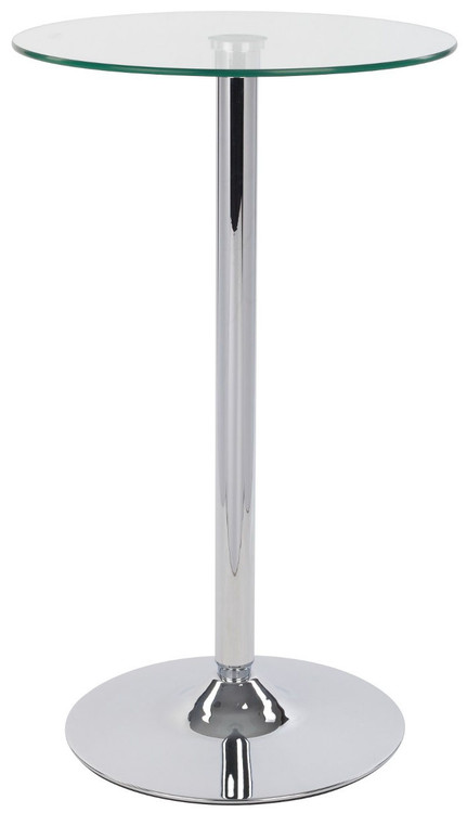 Como Poseur Table Round Clear Glass | Simply Bar Stools