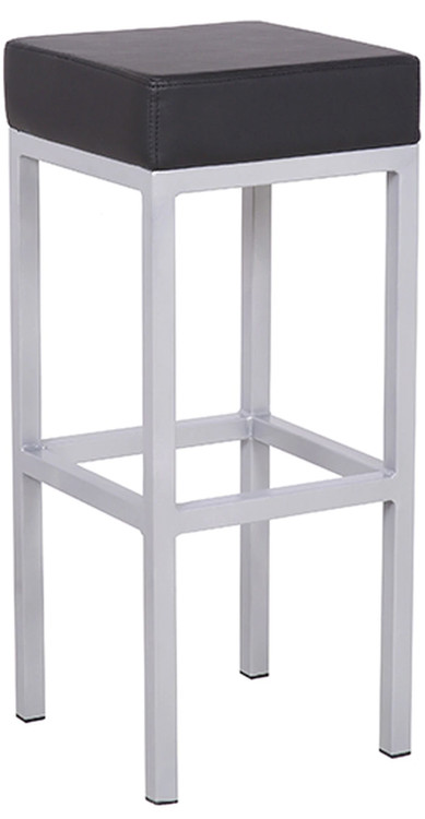 Cube Bar Stool Faux-Leather Black | Commercial or Domestic