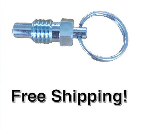 1/2- 13 X 9/16 Hex Threaded Pull Pin Zinc - Spartan Zero Turn Parts