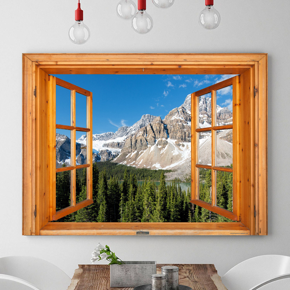 Window View Mountain Lake