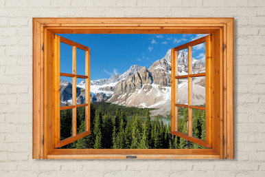 Window View Mountain Lake