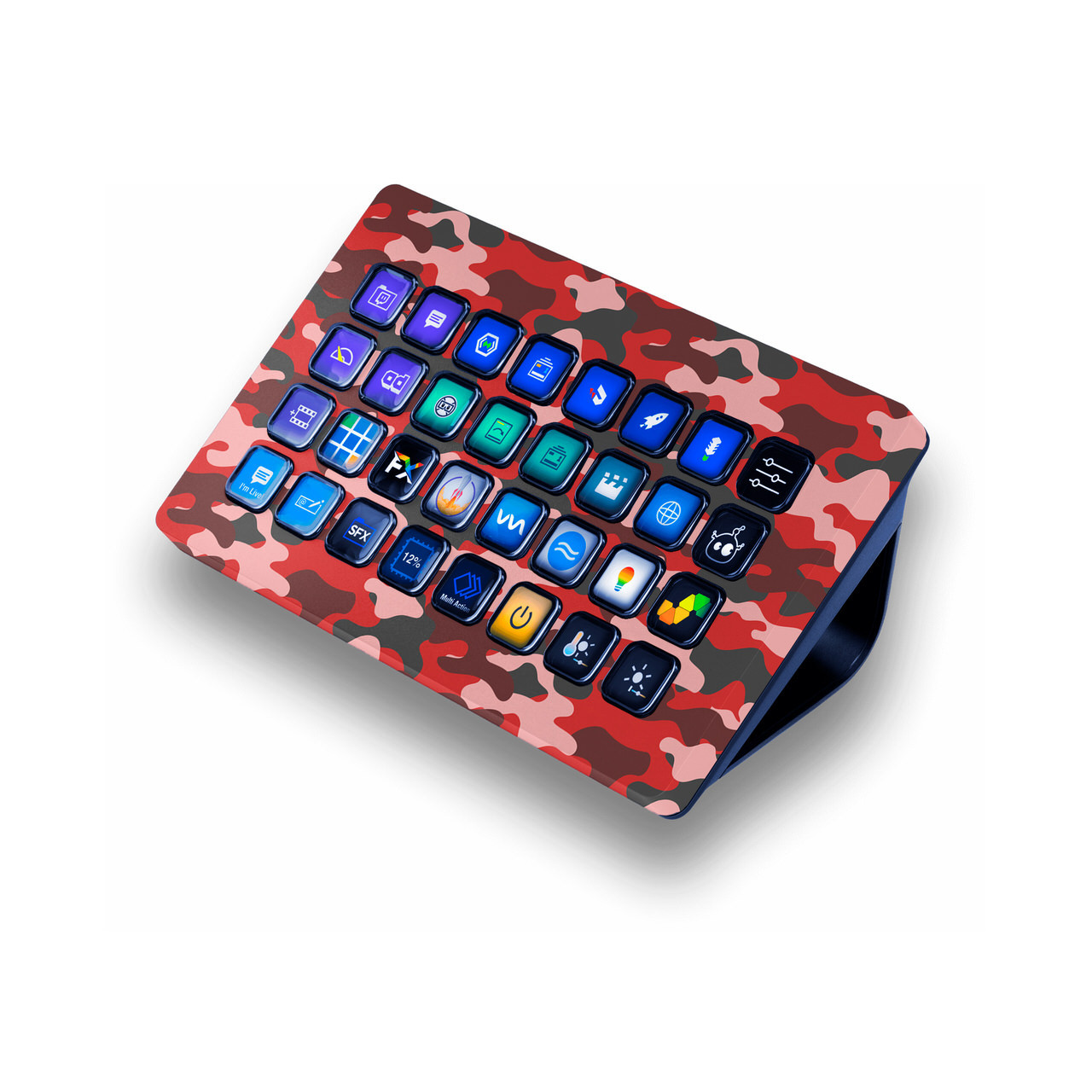 Cobalt Red Camo Elgato Stream Deck Skin Ko Custom Creations